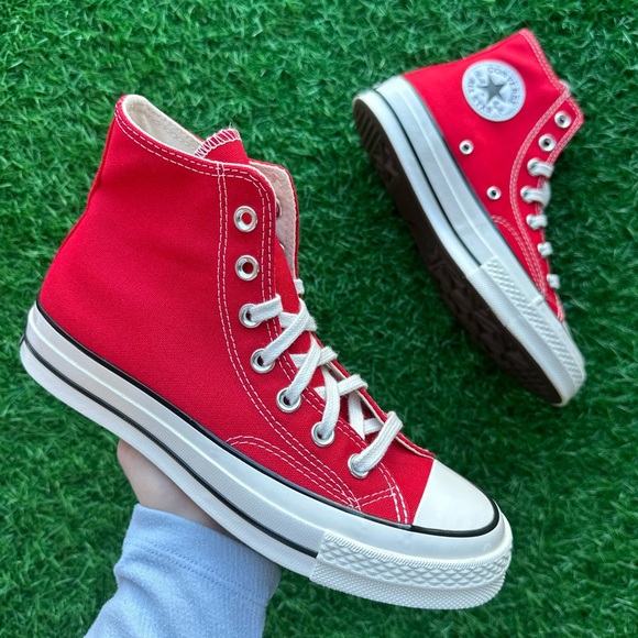 Converse | Shoes | Converse Chuck 7 Hi Enamel Red | Poshmark